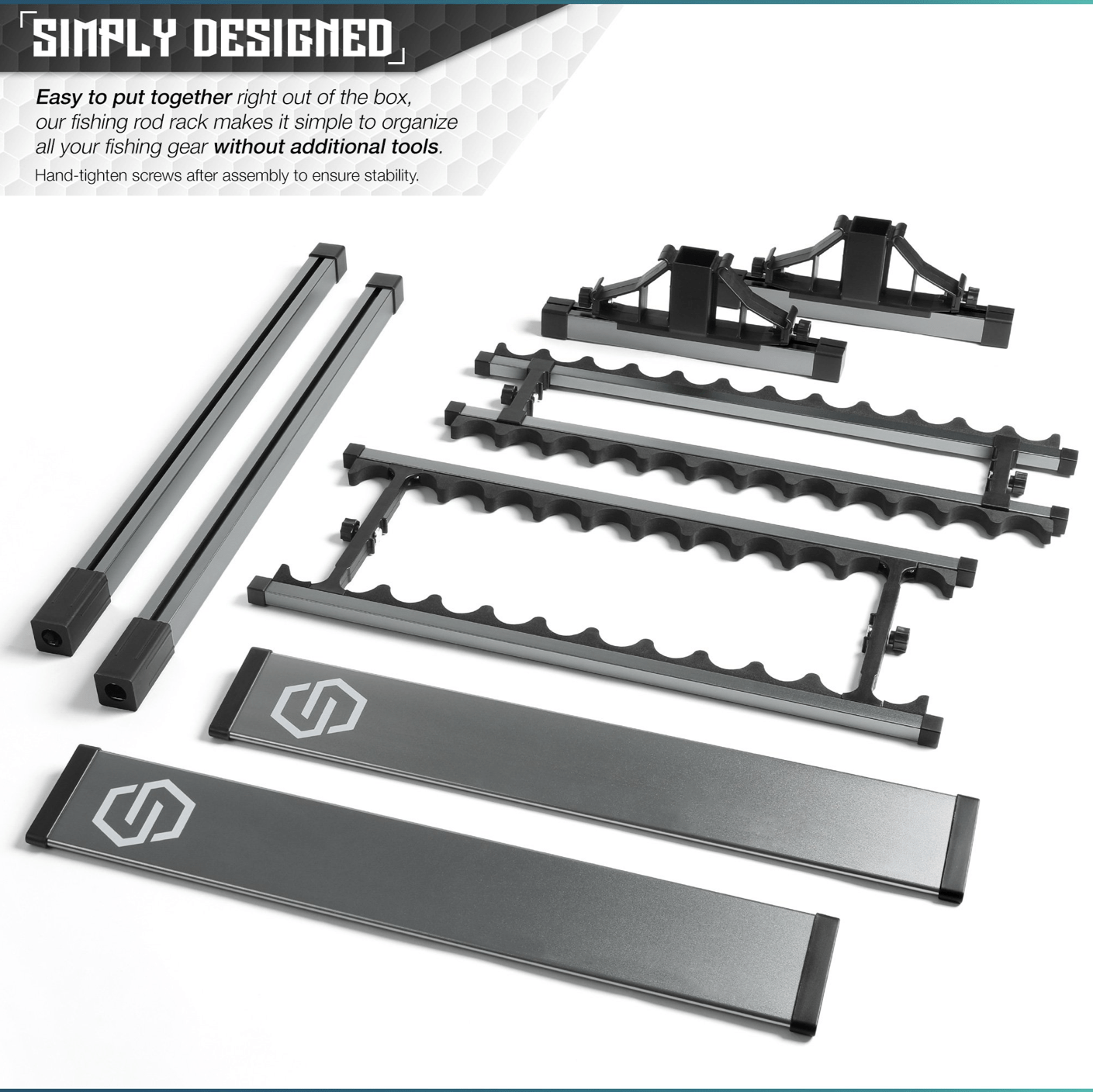 Fishing Pole Aluminum Rack (3 Sizes) - SFT2 Tactical