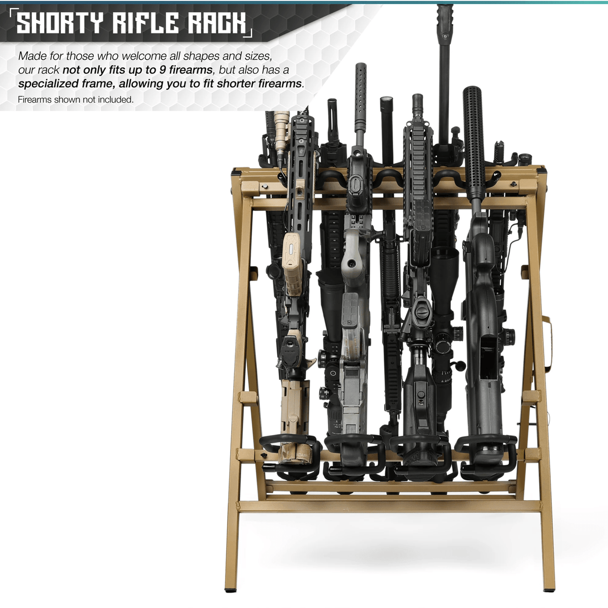 Shorty Rack of 9 | Portable AR & Tactical Rifle Display Stand | SFT2 ...