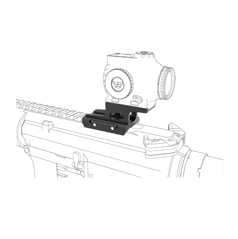 Cantilever Riser Mount (T1/T2 footprint) – SFT2 Tactical