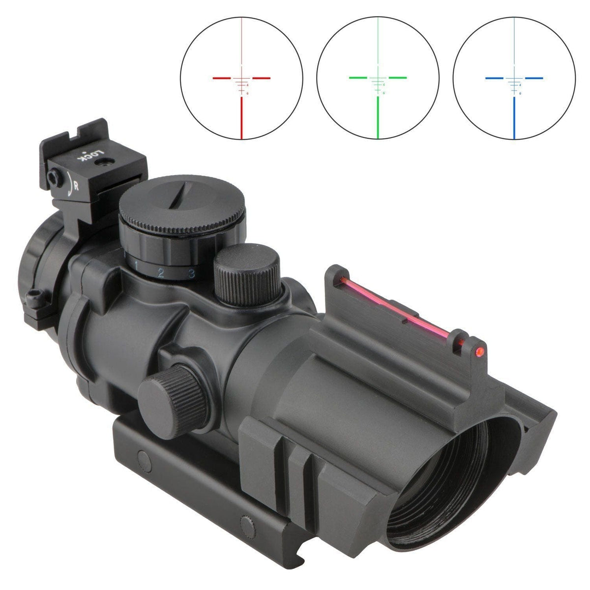 Compact 4x32 Scope with Fiber Optic Front Sight - SFT2 Tactical